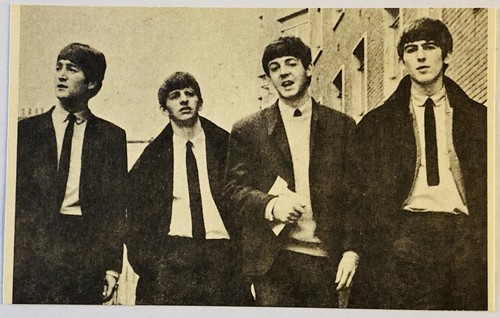 Beatles Postcard Merry Christmas Set 1965 NEMS SV4 Paul John George ...