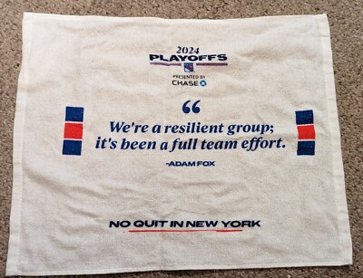 New York Rangers Hockey Rally Towel 2024 PlayOffs MSG - Adam Fox, 5/22 ...