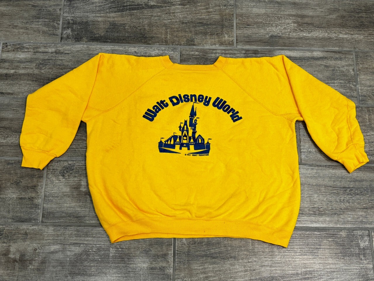 Vintage 60s 70s Walt Disney World Castle Yellow Gusse… - Gem