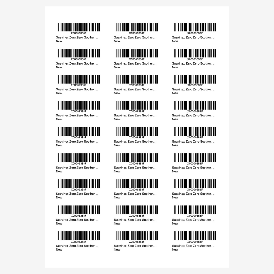 Amazon FBA Barcode Numbers ASIN or FNSKU Printed to Labels Stickers 27 ...