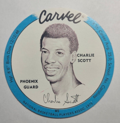 1975-76 Carvel Discs Basketball #4A Charlie Scott (Blue Border) Suns | eBay