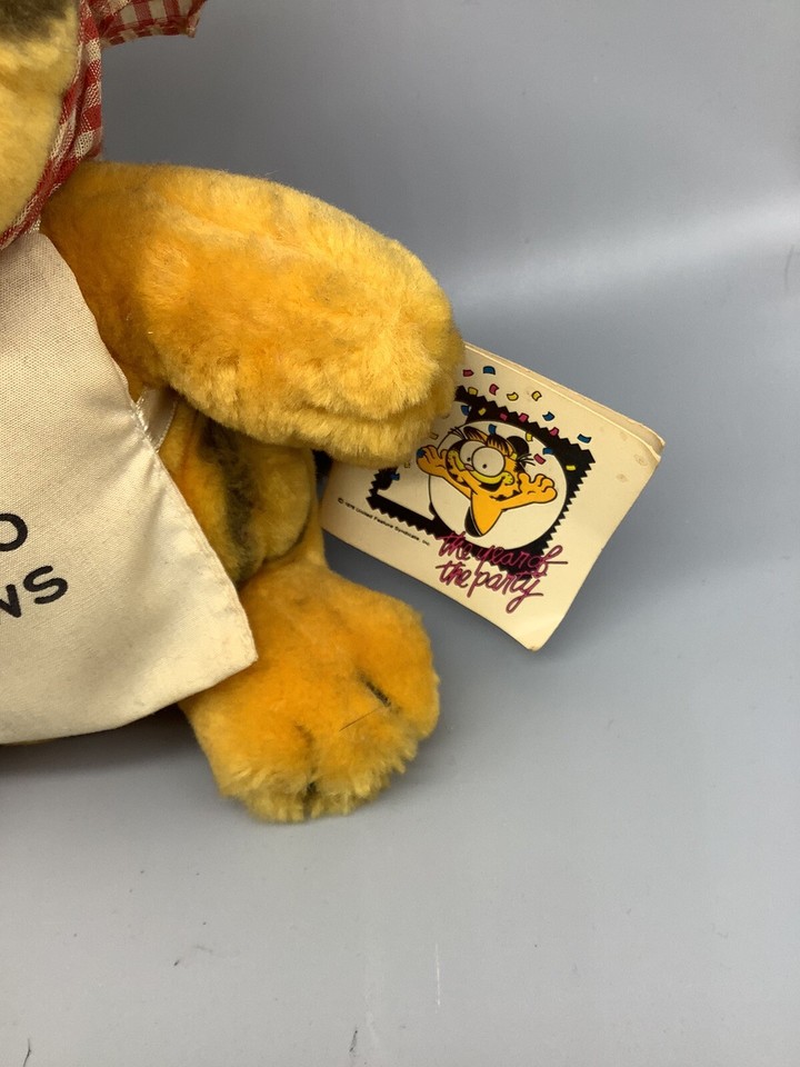 Vtg Garfield Daikin Plush Cat Cartoon Strip Cleaning Lady "I Dont Do ...
