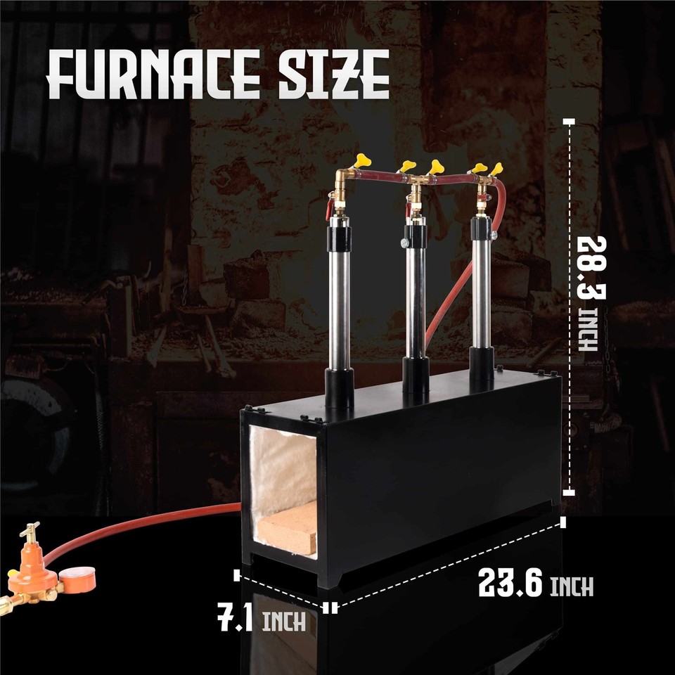 Propane Forge Propane Knife Forge 3 Burners Large Capacity Square for ...
