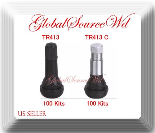 200 Tire Valve Stems TR413 Black & TR413C Chrome 100 Pcs of each | eBay