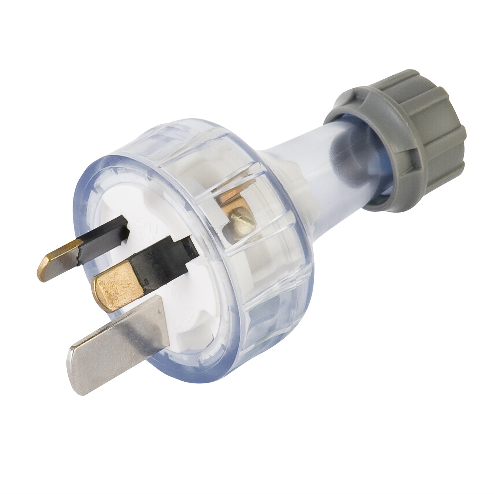 10 X 3 Pin Plug Top -10amp Male Rewireable Clear Electrical 240V 10A ...