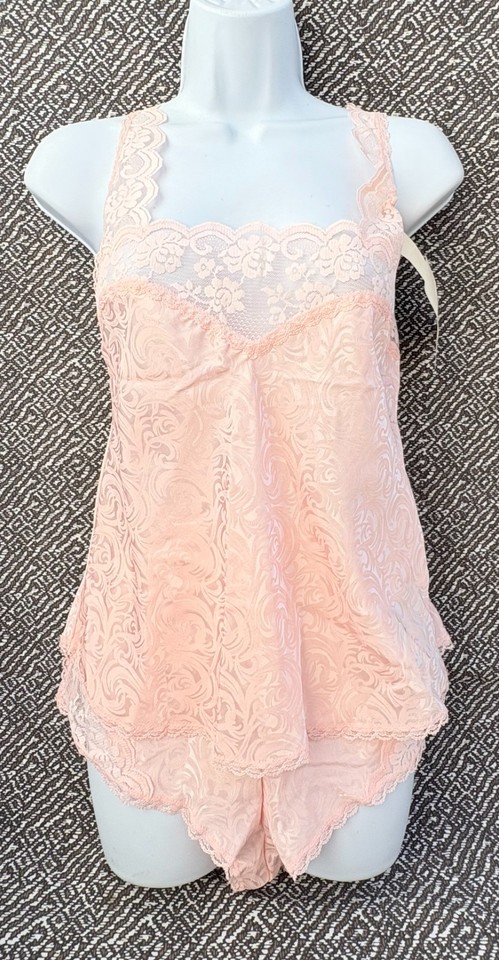 NEW Maidenform VTG 80s Chantilly Camisole and Tap Pants Set Size M or 6 ...