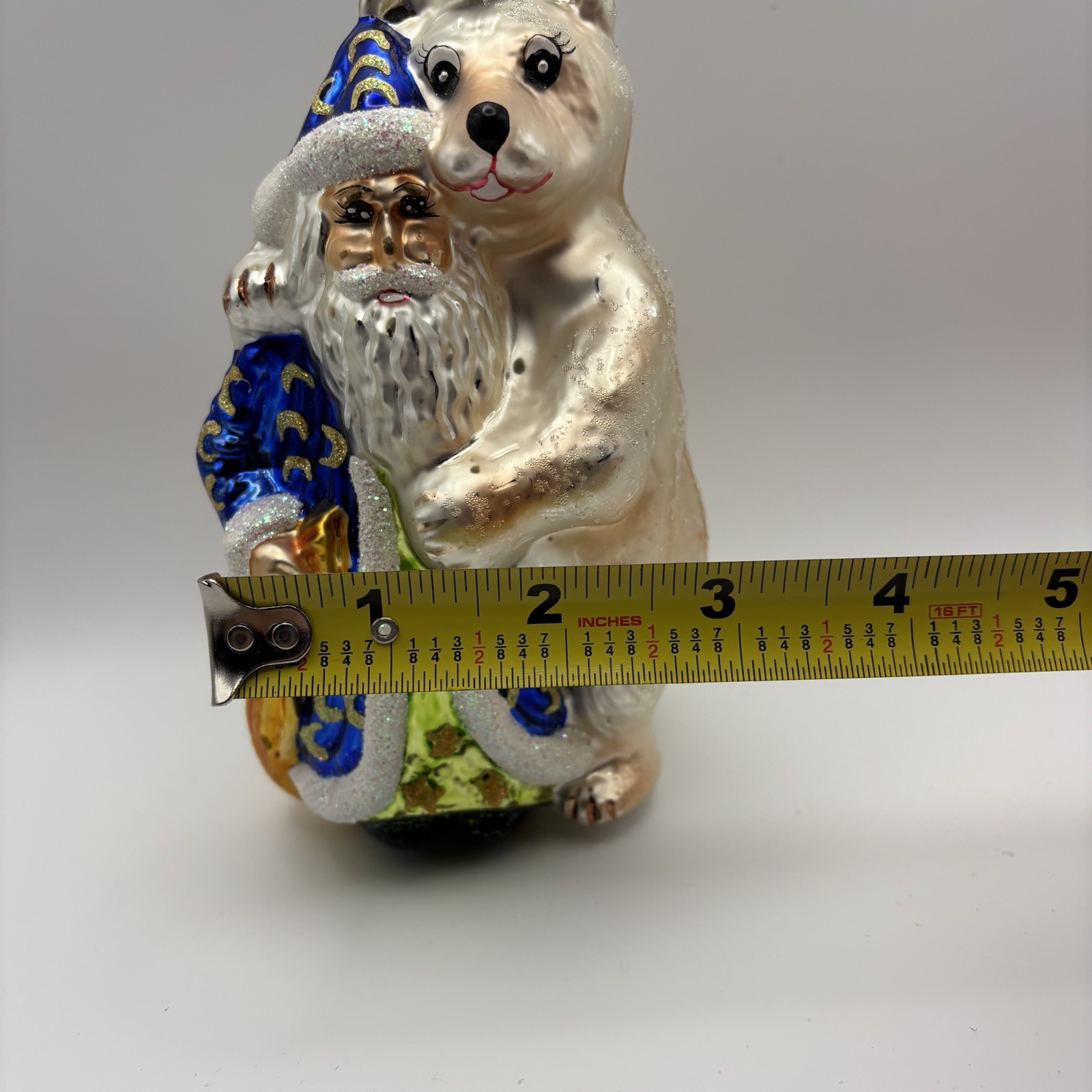 1996 Christopher Radko "Bear Hug" 98-022-0 Blue Santa Polar Bear | eBay