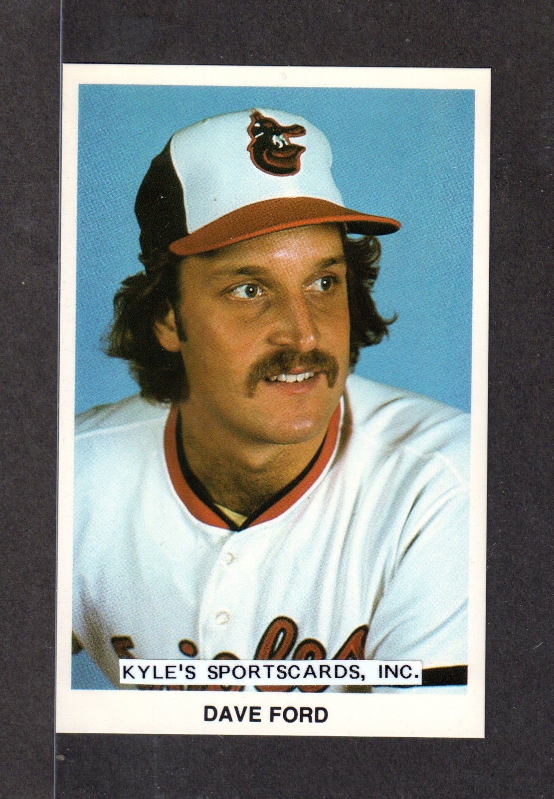 Dave Ford ORIOLES UNSIGNED 3-3/8 x 5-1/4 COLOR TEAM ISSUE PHOTO CARD #1 ...