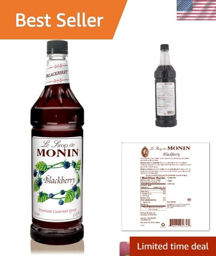 Authentic Blackberry Syrup - No Artificial Additives, 33.8 Fl Oz, Halal ...