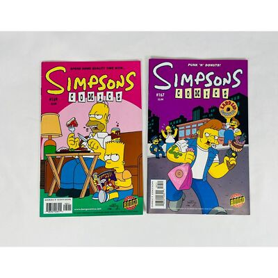 The Simpsons Direct Edition Comics #167 #169 Punk N Donuts Spend ...