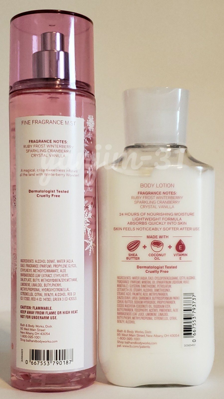 BATH AND BODY WORKS - WINTERBERRY WONDER - BODY LOTION AND MIST SET ...