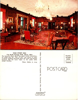 Stan Hywet Hall Music Room Akron Ohio OH Postcard | eBay