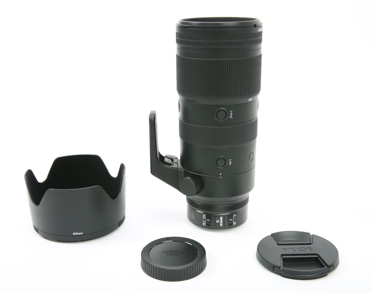 Nikon NIKKOR Z 70-200mm f/2.8 VR S Lens with Both Caps, Hood Nikon NIKKOR Z 70-200mm f/2.8 VR S Lens with Both Caps, Hood