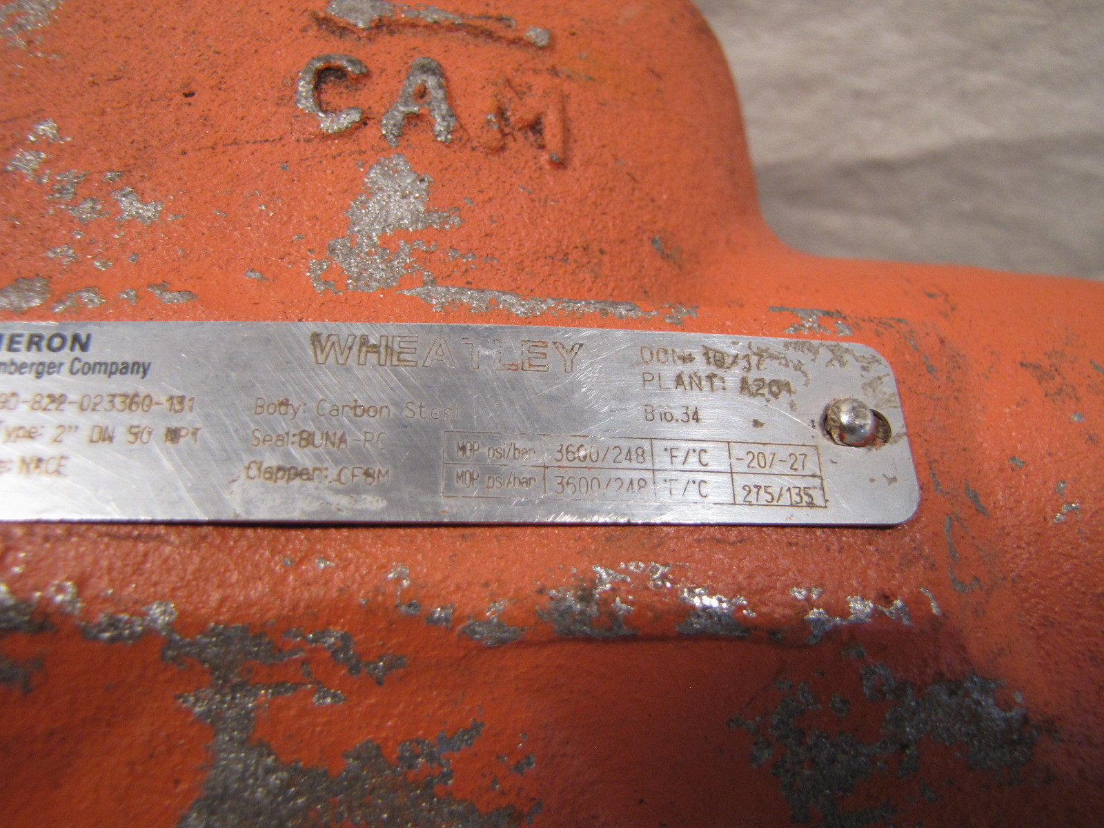 Cameron Wheatley 9D-822-023360-131 2" Swing Check Valve NEW | eBay