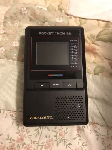Vintage REALISTIC Pocketvision 22 Pocket Vision Hand-Held TV Model 16 ...