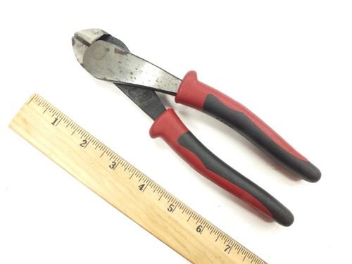 KLEIN TOOLS 8" DIAGONAL CUTTERS ANGLED HEAD J248-8 MADE IN USA CUTTING ...