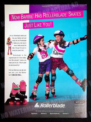 Barbie Rollerblade Skates Mattel 1992 Print Magazine Ad Poster ADVERT ...