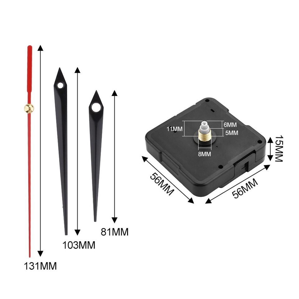 Watch Clock Mechanism Quartz DIY Needles Kit Practical Movement Repair ...