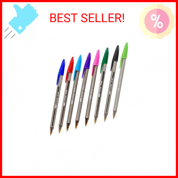 Bic Cristal Xtra Bold Stick Ballpoint Pens, 1.6mm, Bold Point, Assorted ...