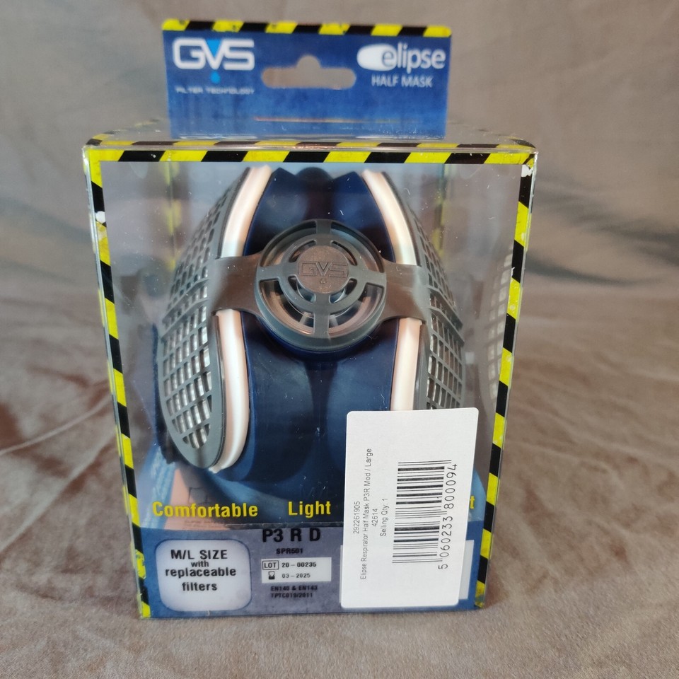 10 X GVS SPR501 Elipse P3 Respirator Half Dust Mask With Replaceable ...