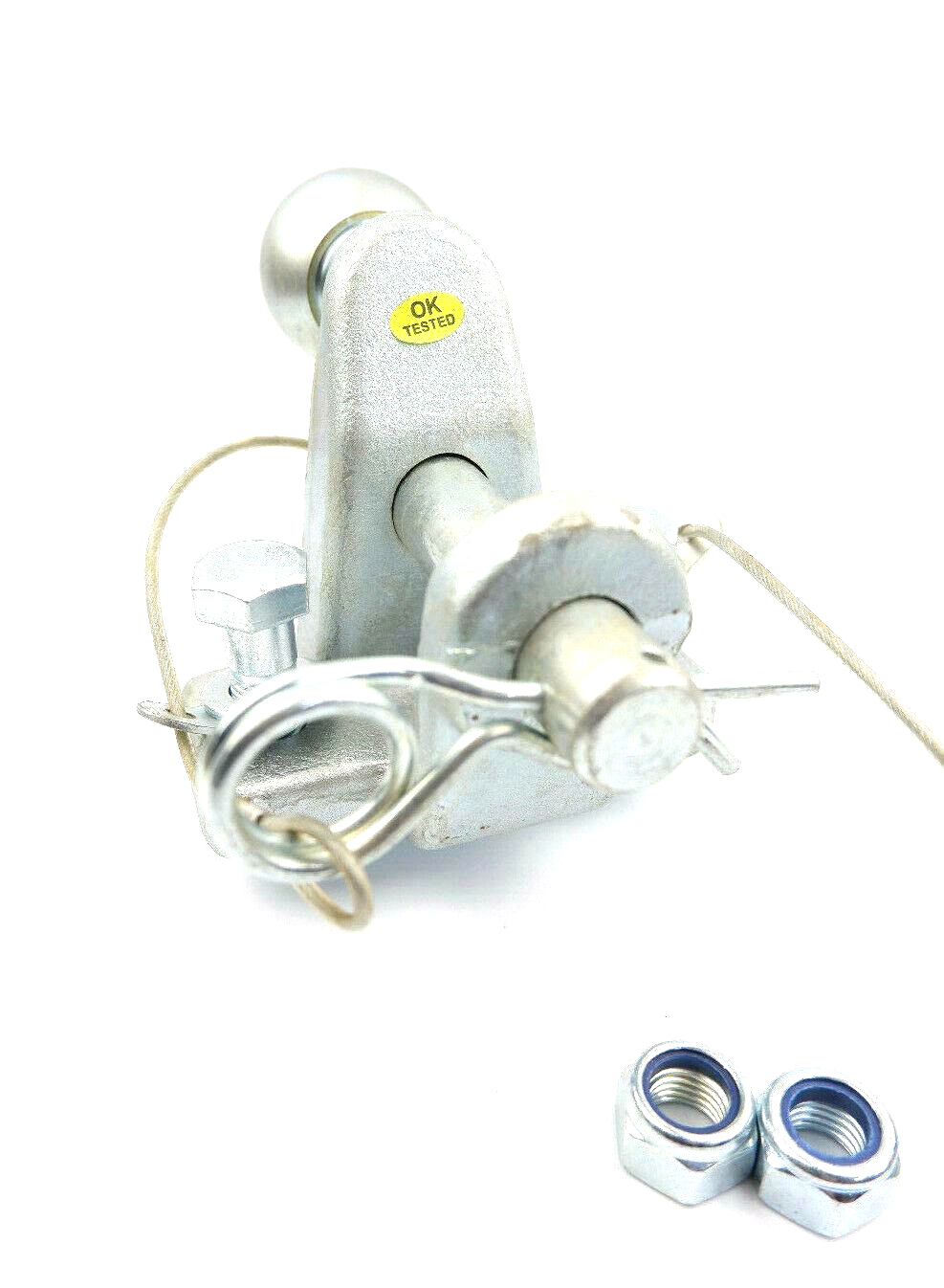 TOW BALL & PIN TOWING HITCH DUAL COUPLING 3.5TON E11 RATED HEAVY DUTY ...