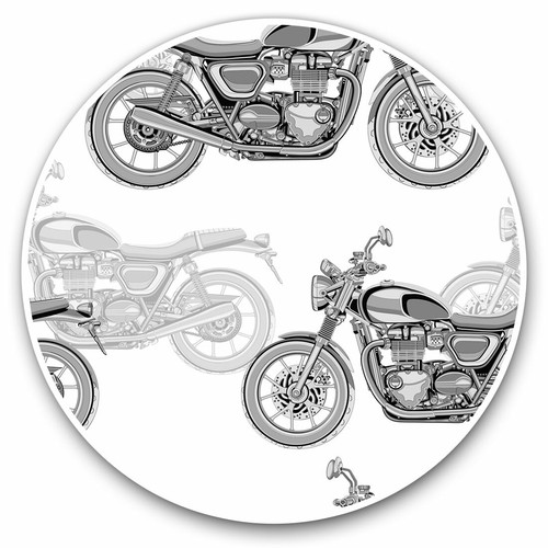 2 x Vinyl Stickers 10cm - Retro Motorcycle Bike Biker Vintage Cool Gift ...