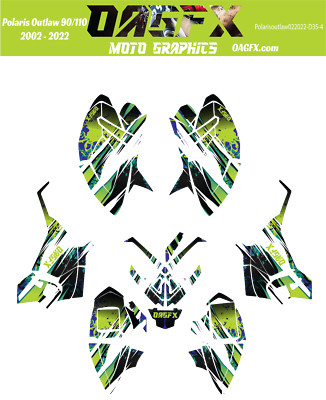 2002 - 2022 Polaris Outlaw 90 110 Graphic Kit - D35-4 Wild | eBay