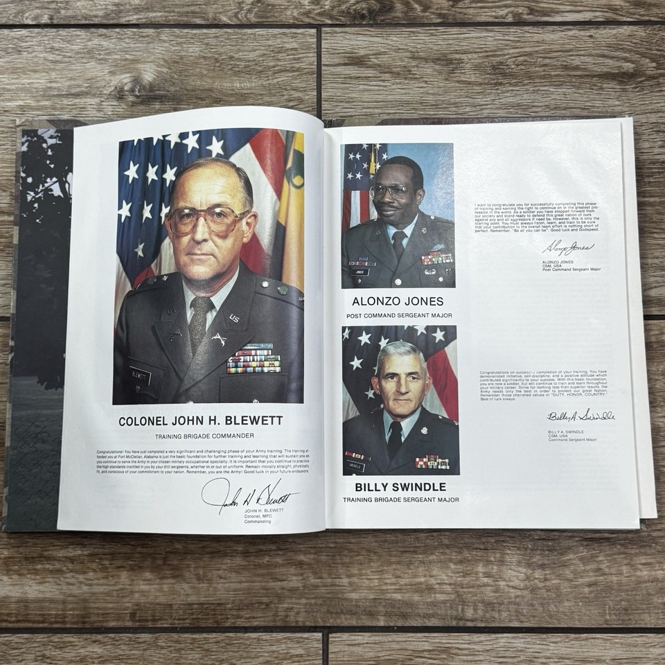 1997 United States Army Ft. McClellan, Alabama HC Book Basic Training ...