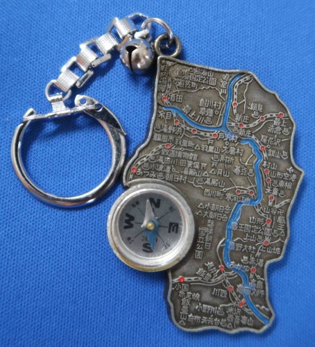 Japan Metal Map Prefecture Keychain Yamagata Prefecture compass d1 | eBay