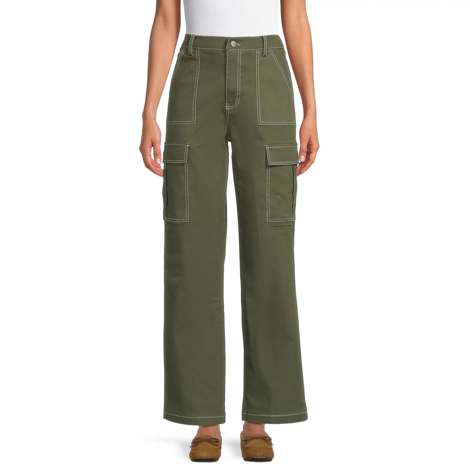 Liv & Lottie Juniors Carpenter Cargo Pants, Four Leaf Clover M ...