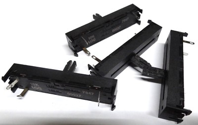 4 x 10K log slider pot 60mm Egen 501-00027 volume control potentiometer ...