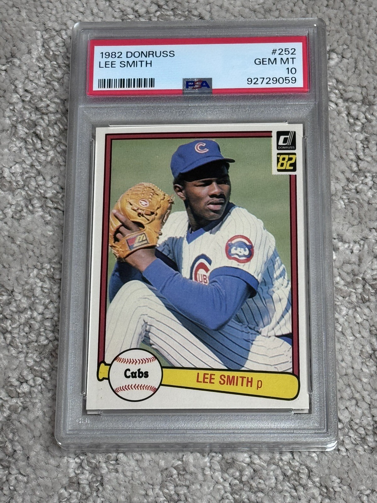 PSA 10 GEM MINT BASEBALL CARD 1982 DONRUSS HOF LEE SMITH ROOKIE CHICAGO ...