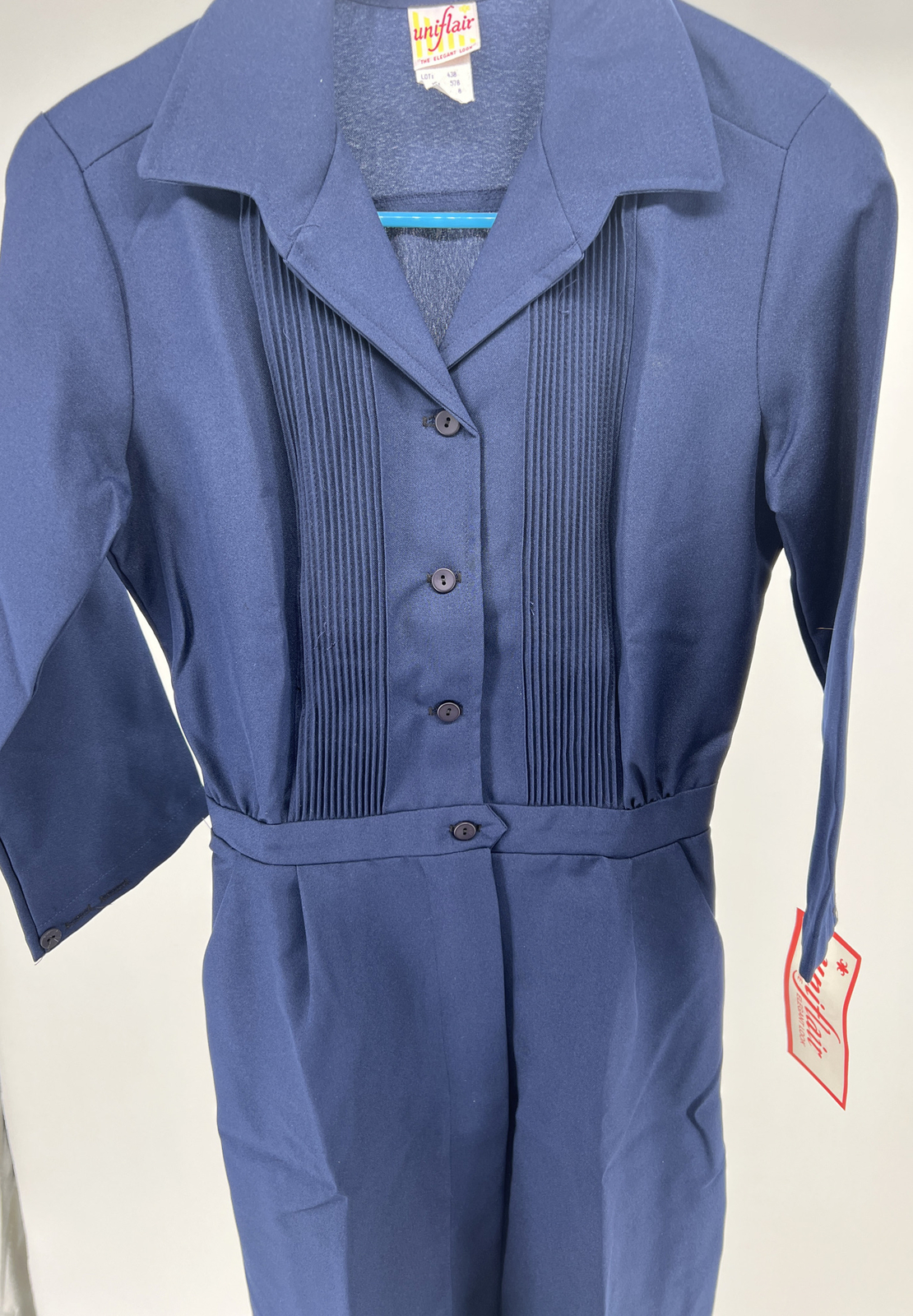 Vintage Uniflair Uniform Dress Maid Waitress Navy Blue New Old Stock ...