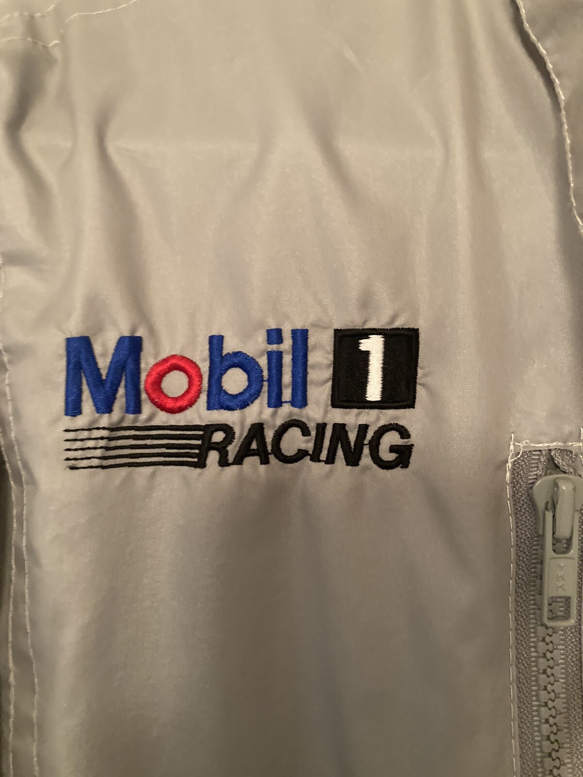 Vintage Mobil 1 Racing Bomber Style Jacket Size L Gr… - Gem