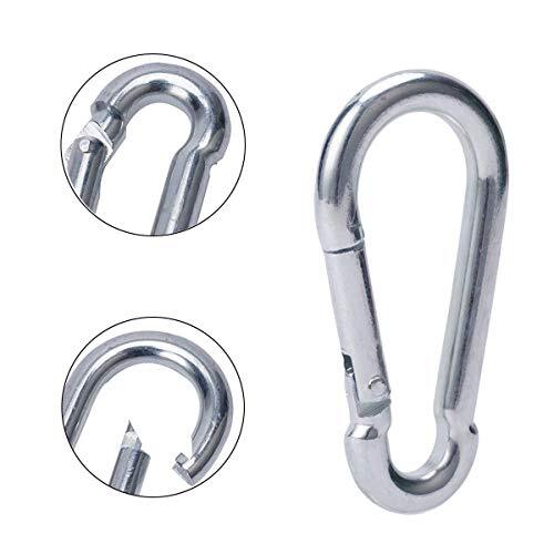 Carabiner 3 Inch Spring Snap Hook Heavy Duty Steel Carabiner Clip 12pcs ...
