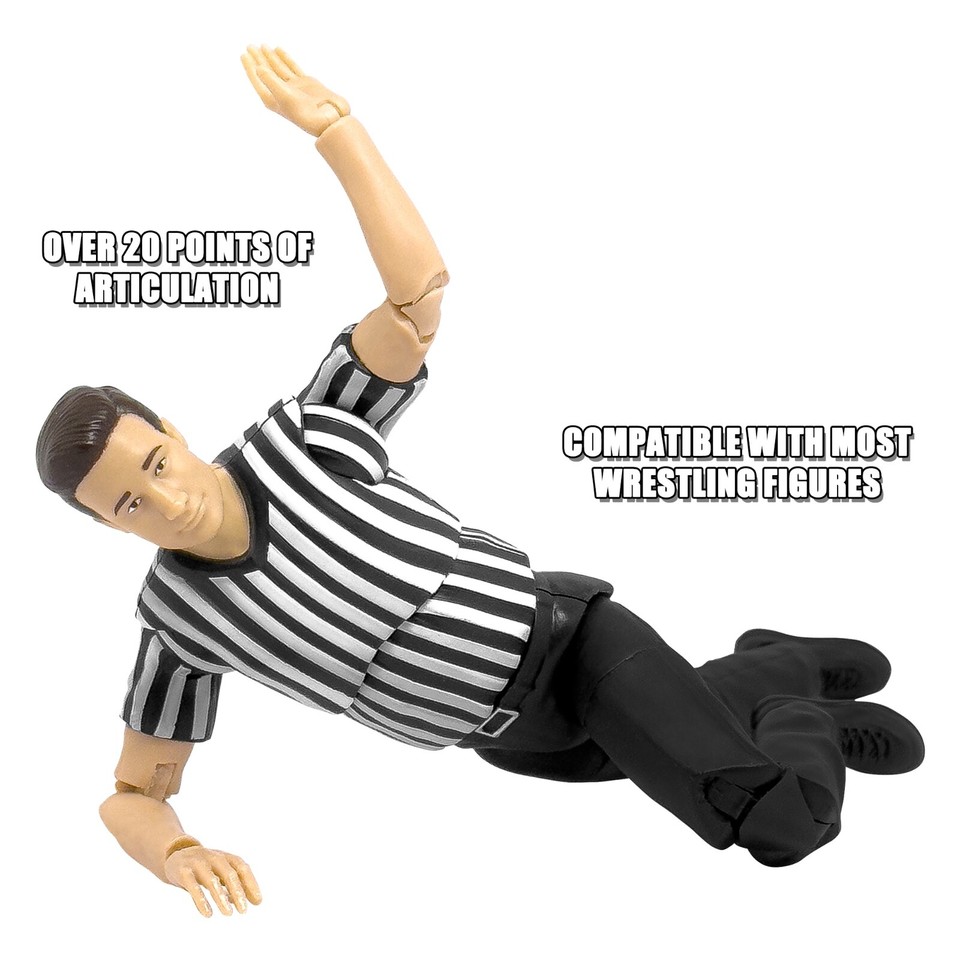 Ultimate Referee With Deluxe Articulation for WWE & AEW Wrestling ...