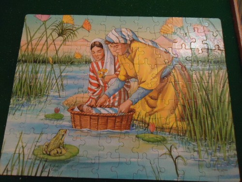 Rainbow Works Moses In The Bulrushes 100 Piece Bible Jigsaw Puzzle 11 ½ ...