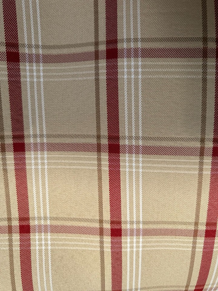 Beige Tan GTI Plaid Car Upholstery Fabric - VW Golf MK7- 3mm Foam - 59 ...