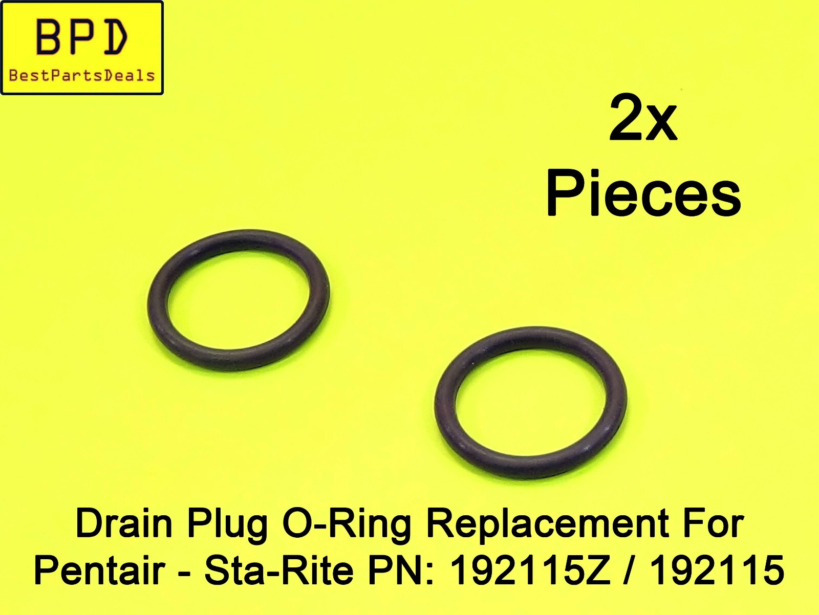 2x Pentair Sta-Rite WhisperFlo IntelliFlo Drain Plug FKM O-Ring PN ...