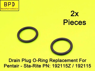 2x Pentair Sta-Rite WhisperFlo IntelliFlo Drain Plug FKM O-Ring PN ...