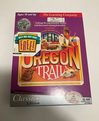 The Oregon Trail Windows Big Box Game CD-ROM Version Mecc PC MAC Free ...