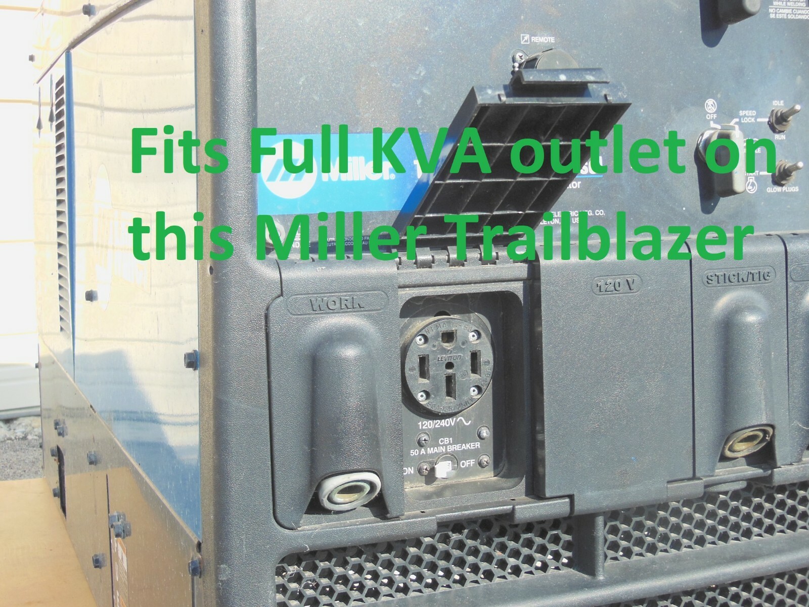 5' HTP Full KVA adapter cord NEMA 14-50P to 6-50R Miller 300517 ...