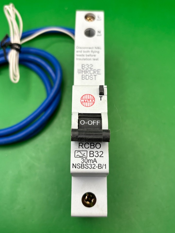 Wylex RCBO B16 NSBS16-B/1 B20 NSBS20-B/1 B32 NSBS32-B/1 B40 NSBS40-B/1 ...