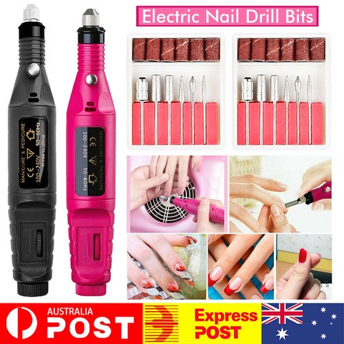 Electric Nail Drill Bits File Tool Machine Acrylic Art Manicure Pen ...