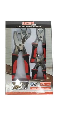 Powerfix Lochzangen Set Ösenzange Gürtelloch Zange Nietenzange Gürtel ...