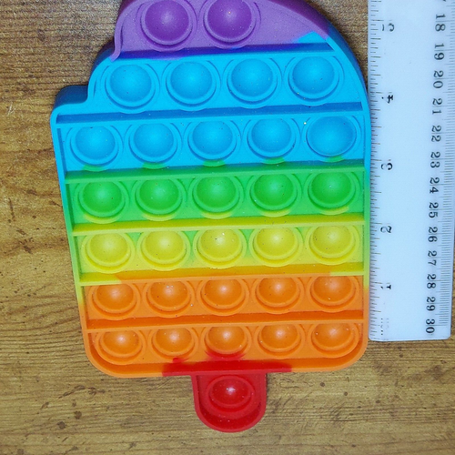 Bitten Ice Cream 7" Push Pop It Fidget Bubble Popper Stress Reliever ...