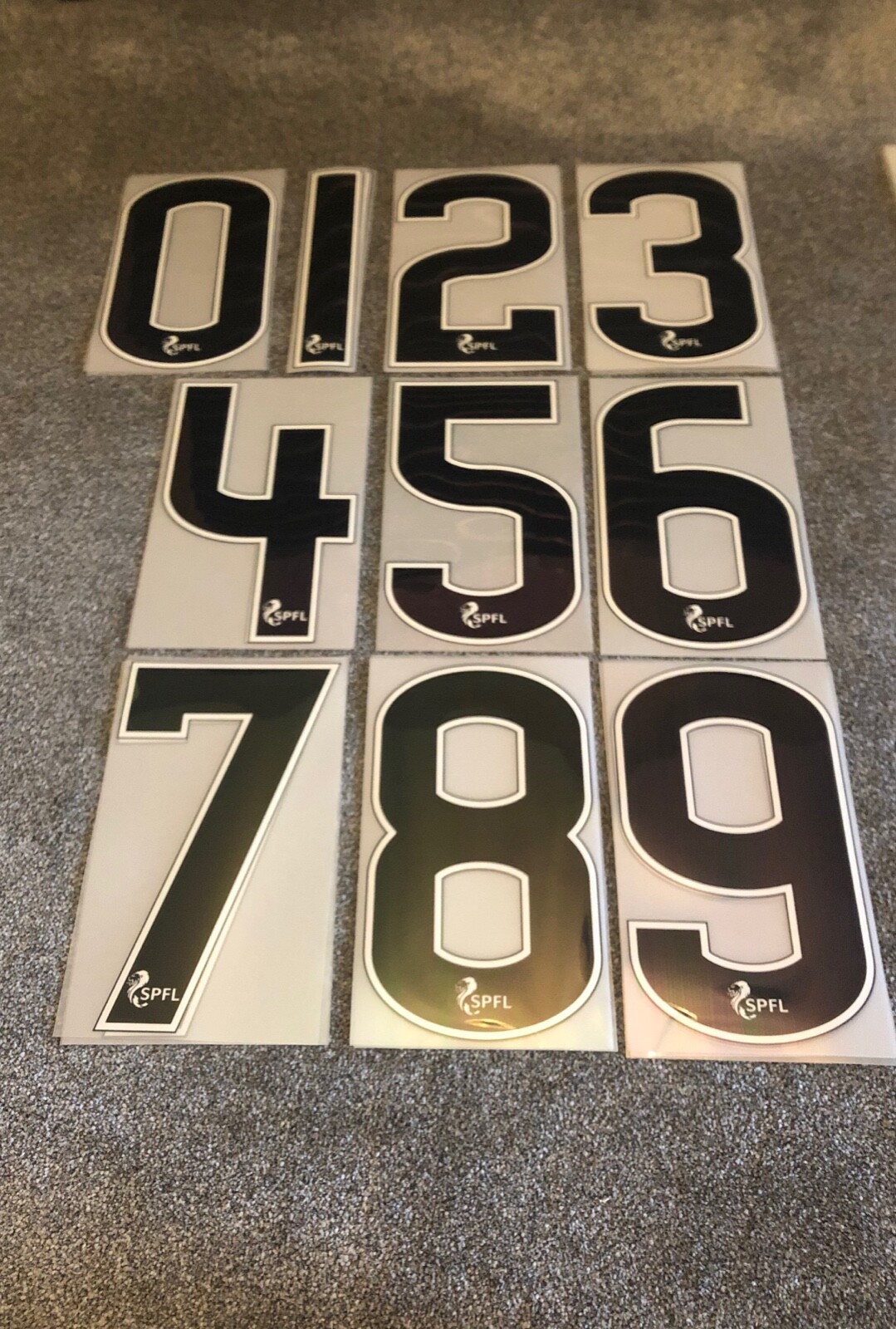 OFFICIAL SPORTING ID SCOTTISH SPFL BLACK NUMBERS (2015-2020) | eBay UK