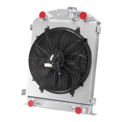 3 Rows Aluminum Radiator Shroud Fan Kits For 1932 Ford Flat Head V8 ...