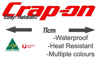 "Crap on" Change table TOOL BOX VINYL STICKER DECAL 11cm! | eBay