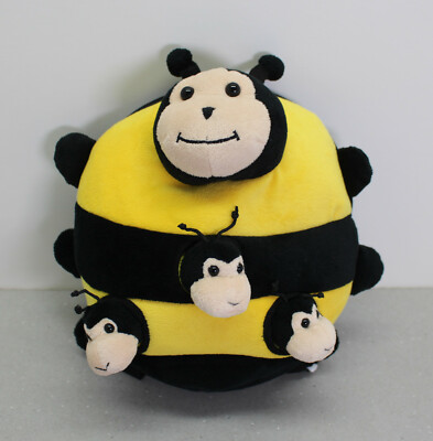 Unipak plush BUMBLEBEE BACKPACK toddler kids yellow bag w/3 bee finger ...
